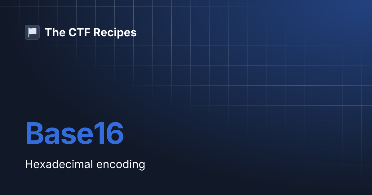 Base16 | The CTF Recipes