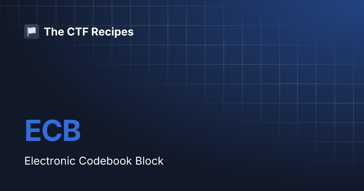ECB | The CTF Recipes